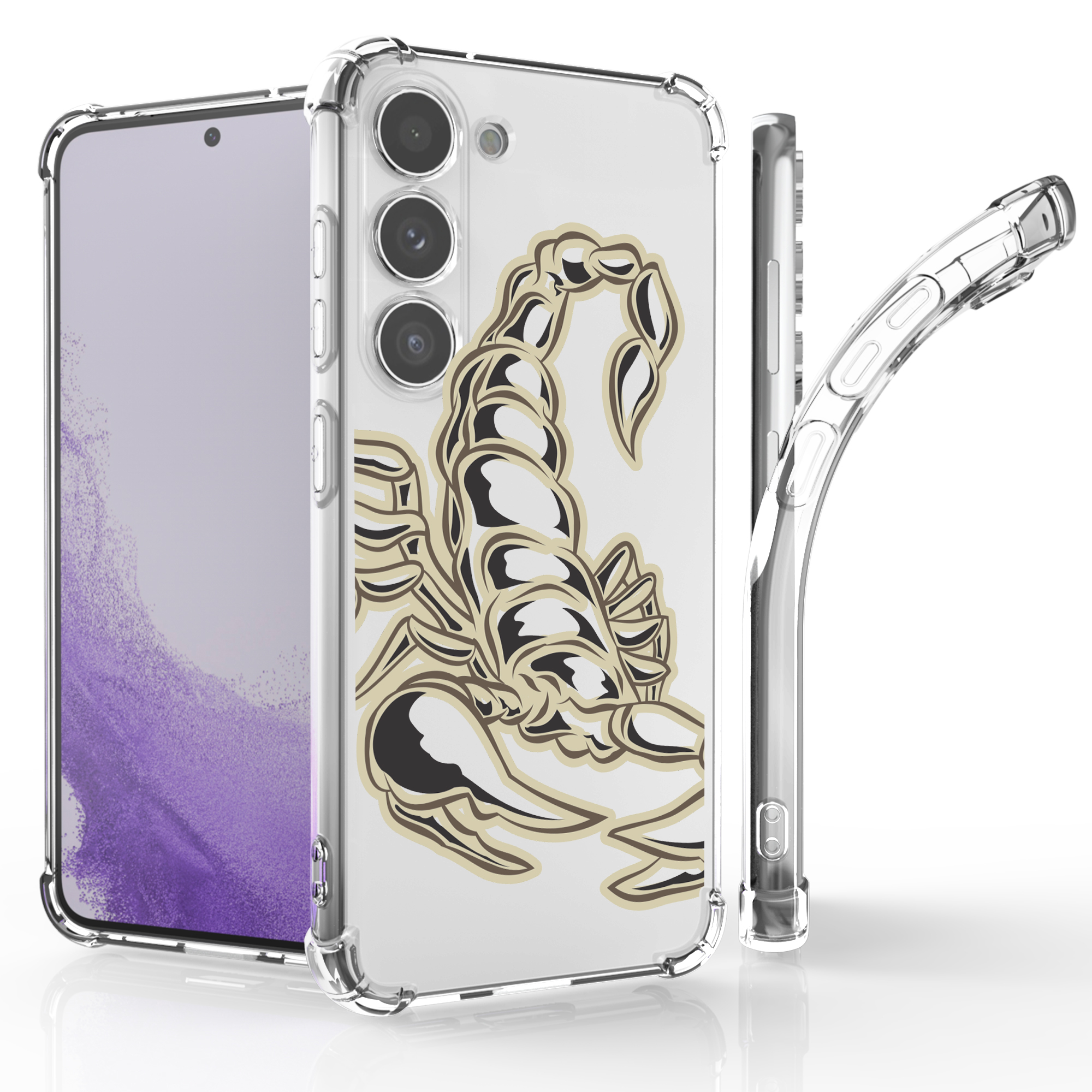 For Samsung S23 Clear Slim Case Shockproof Case Scorpion | eBay